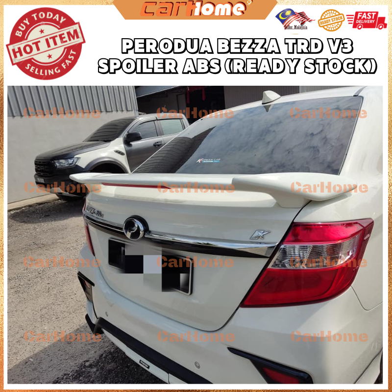Perodua Bezza TRD V3 Spoiler Siap Cat *READY STOCK* | Shopee Malaysia