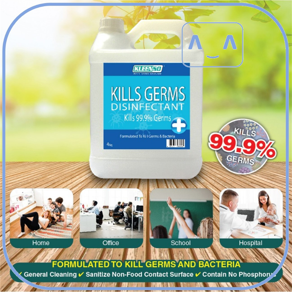 KLEENSO Kills Germs Disinfectant 4 Liter / Pembasmi Kuman / 杀菌消毒液 ...