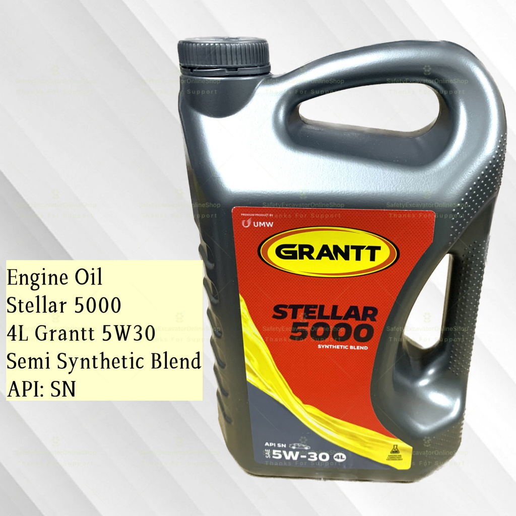4 LITER GRANTT 5W30 STELLAR 5000 ENGINE OIL SEMI SYNTHETIC BLEND. API ...
