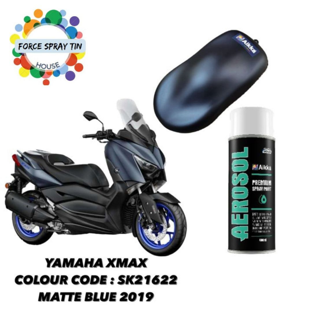 SPRAY TIN AEROSOL AIKKA SK21622 MATTE BLUE 2019 YAMAHA XMAX 2K MOTOR ...