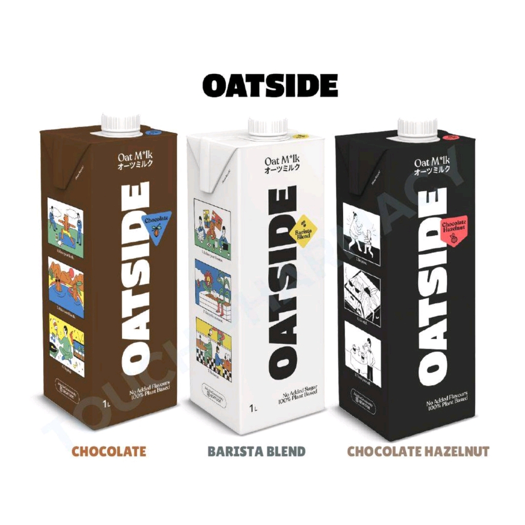 Oatside Plant Based Chocolate Hazelnut Oat Milk, No Added Sugar, 1Liter ...