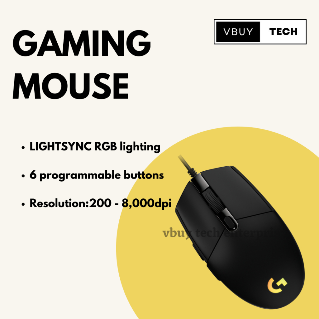 Logitech G102 Gaming Mouse | 2nd Gen | LIGHTSYNC lighting | 6 programmable buttons | RGB ...