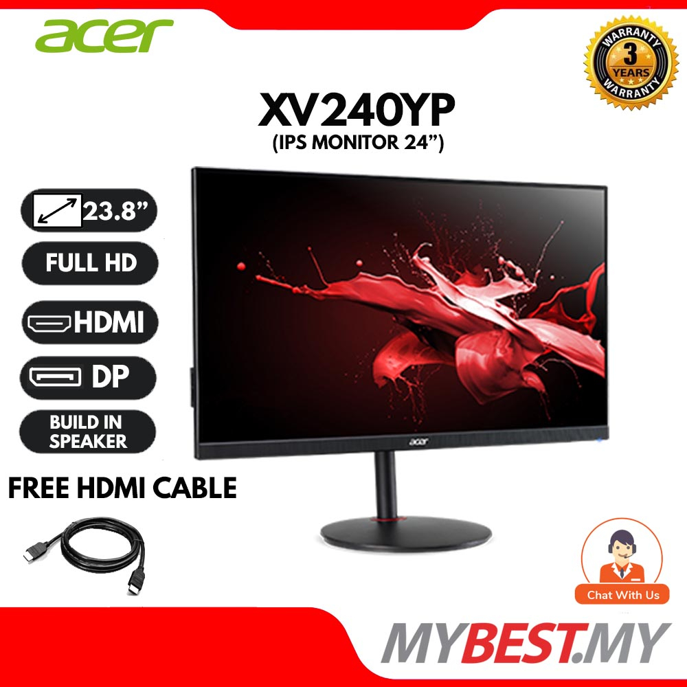 Acer Nitro XV240YP / XV240Y P 23.8" FHD IPS 165Hz 1MS G-Sync Compatible ...