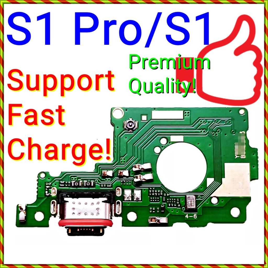 (Support 18W Fast Charge) NEW ORI Charging Port FULL IC Board MIC Ribbon for Vivo S1 Pro 1920 ...