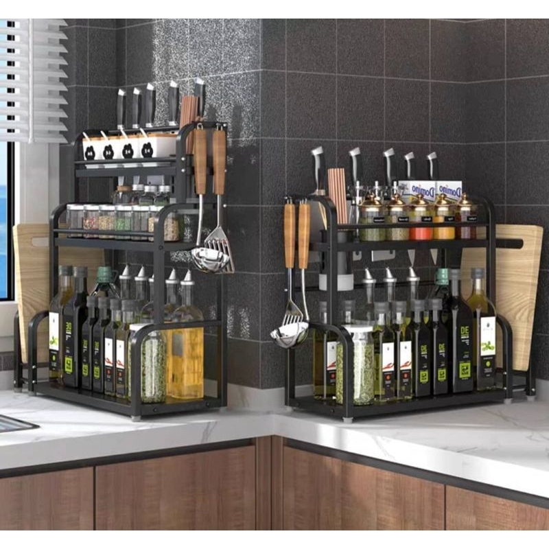 🔥READY STOK IN MALAYSIA🔥Kitchen rack Stainless Steel Multipurpose ...