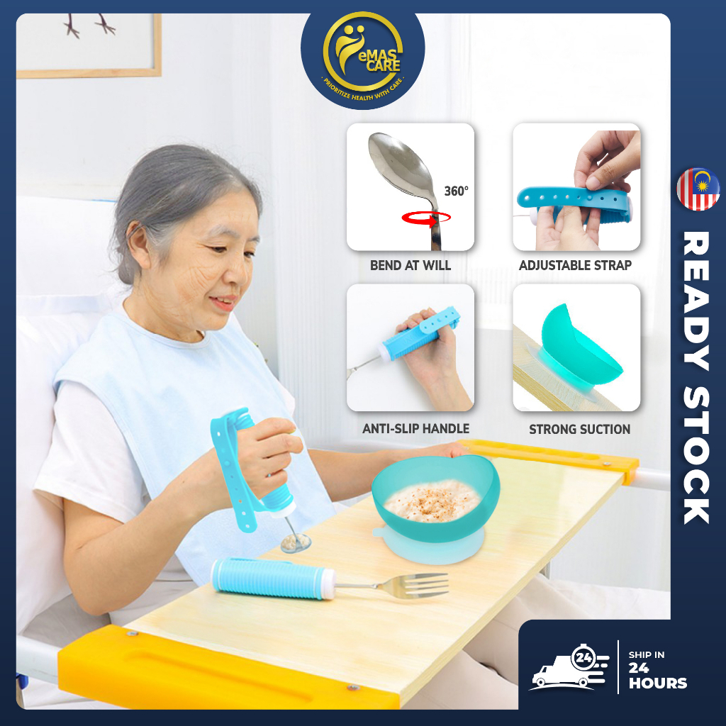 360 Rotatable Arthritis Aid Spoon for Parkinson Trembling Hands Elderly ...