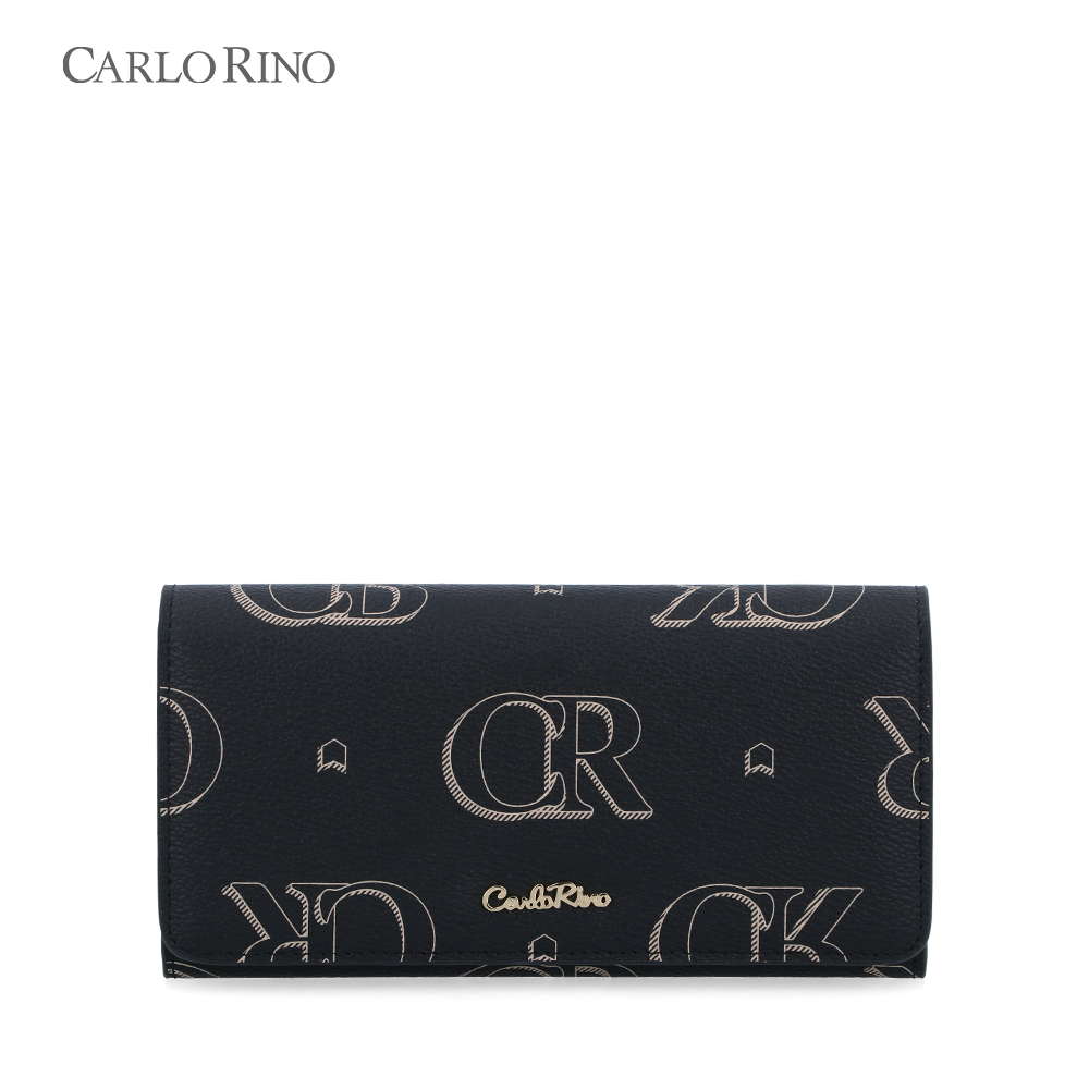 Carlo Rino Black Logogram 2-Fold Wallet | Shopee Malaysia