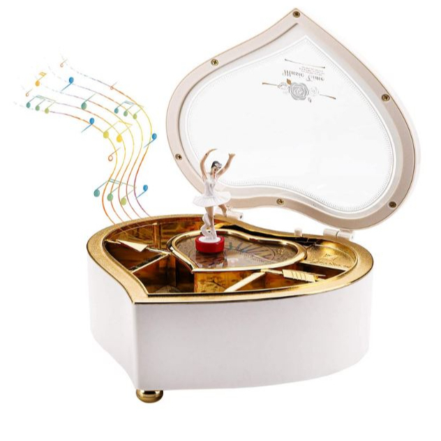 Ballerina Music Box Valentine's Day Gift, Rotating Dancing Girl ...