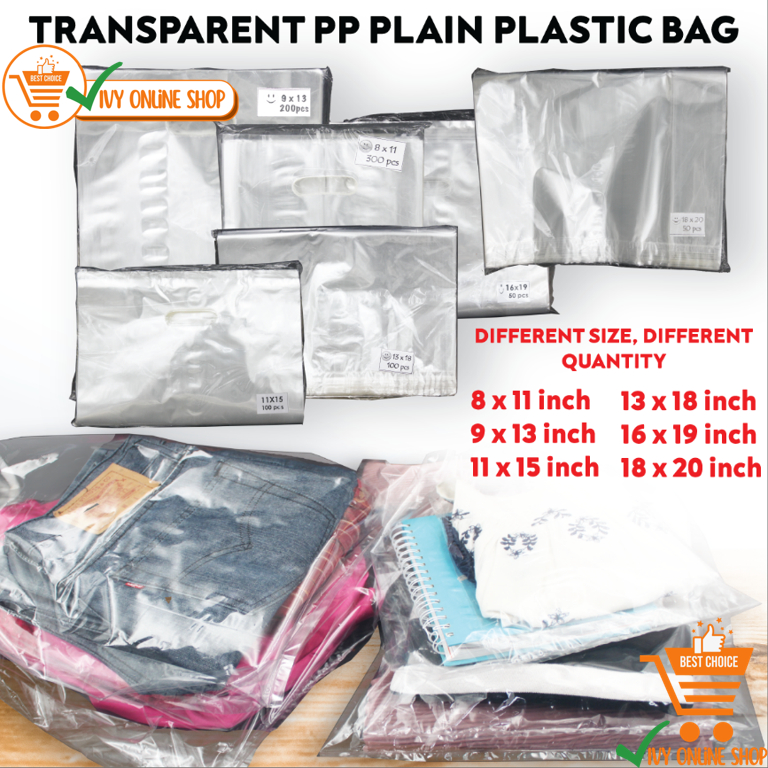 PP Clear Plastic Bag / Transparent Bag / PLASTIK JERNIH | Shopee Malaysia