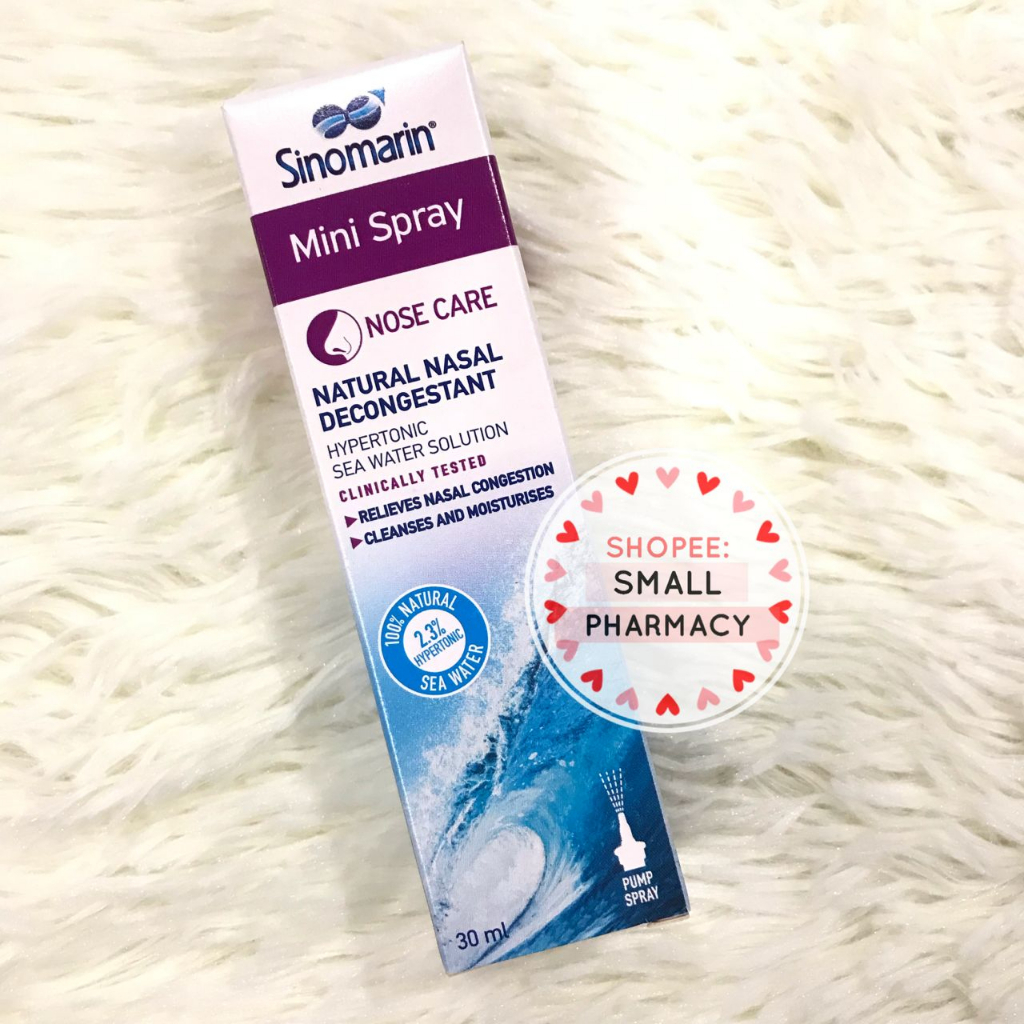 Sinomarin Natural Nasal Decongestant Spray Hypertonic Sea Water ...