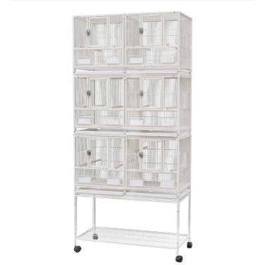 3 Layer Bird Cage with 6 Partition Wheel Reban Ayam Sangkar Burung ...