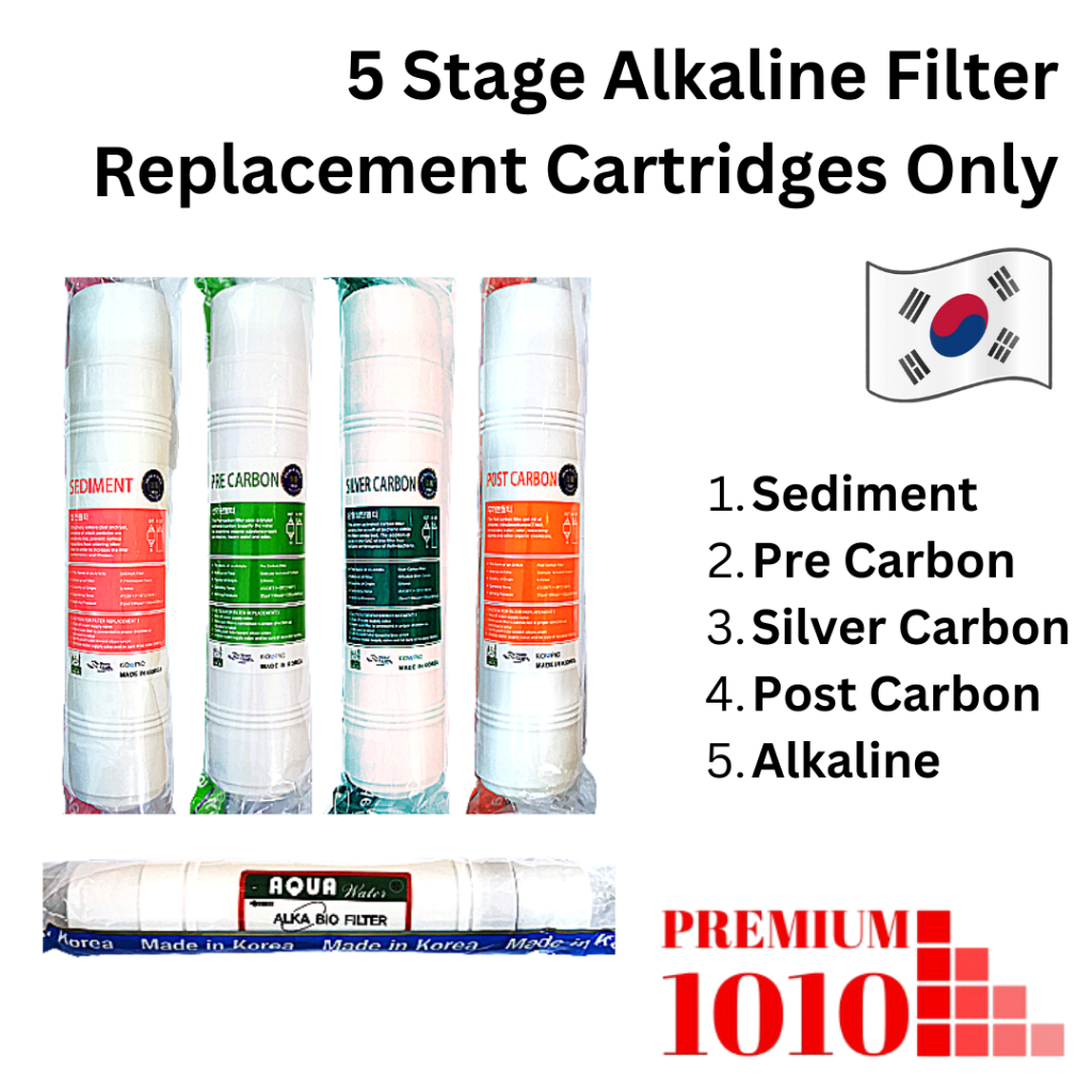 Alkaline 5 Stage Filter Replacement Cartridges (Full Set）MADE IN KOREA ...