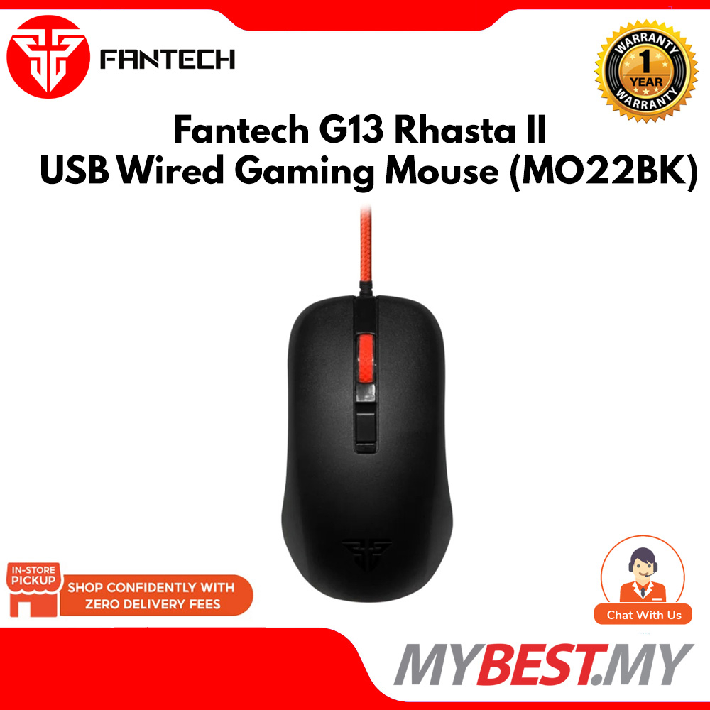 Fantech 2400DPI LED USB Wired Gaming Mouse G13 Rhasta II (MO22BK ...