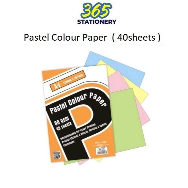 A4 Pastel Colour Paper 80gsm 40sheets | Shopee Malaysia