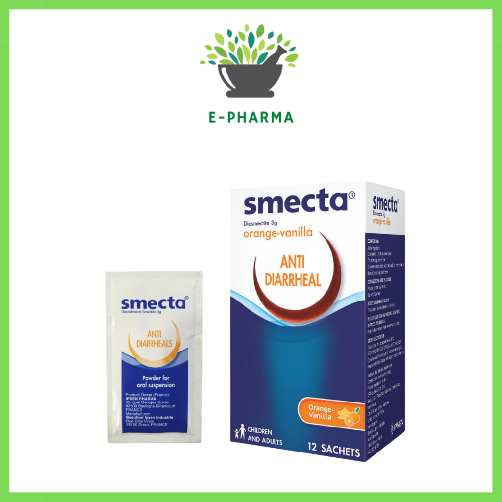 Smecta Orange-Vanilla Flavour 3g 1 sachet | Treatment of Diarrhea ...