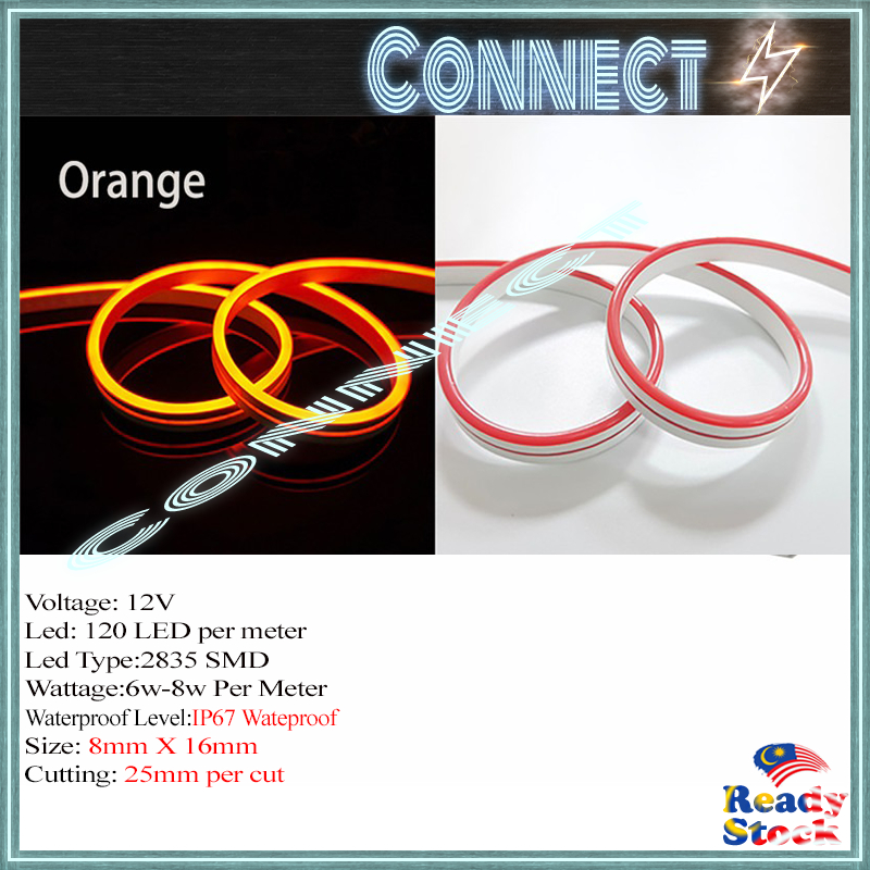 Neon Led Strip Light 12v 8mm x 16mm Led Neon Light 12V Neon Light ...