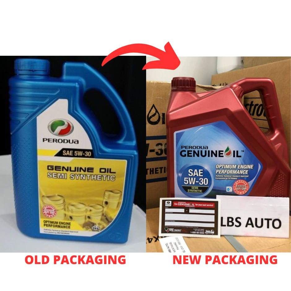 Perodua 5W30 Semi Synthetic Engine Oil 4L + Perodua Oil Filter Myvi ...