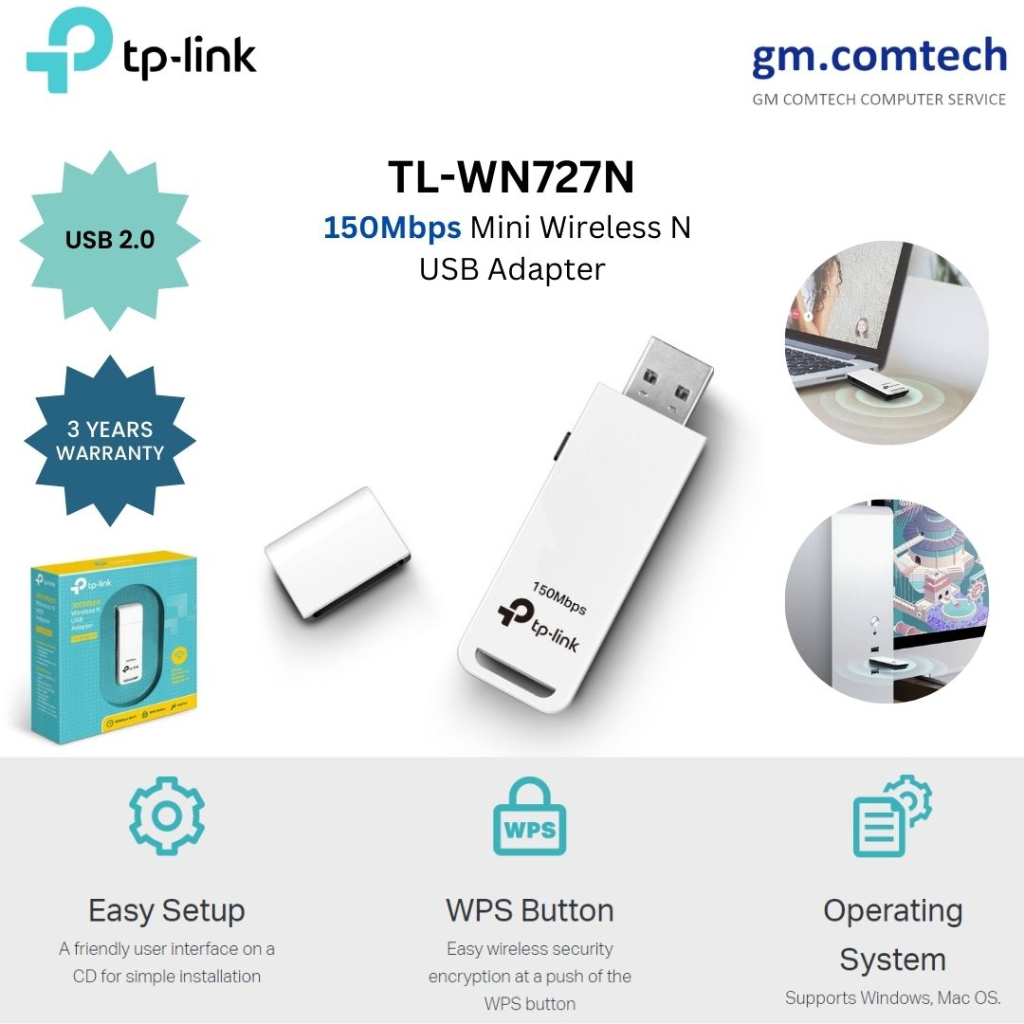 TP-Link TL-WN727N Wireless N 150 USB Adapter/ TL-WN823N Wireless N 300 ...
