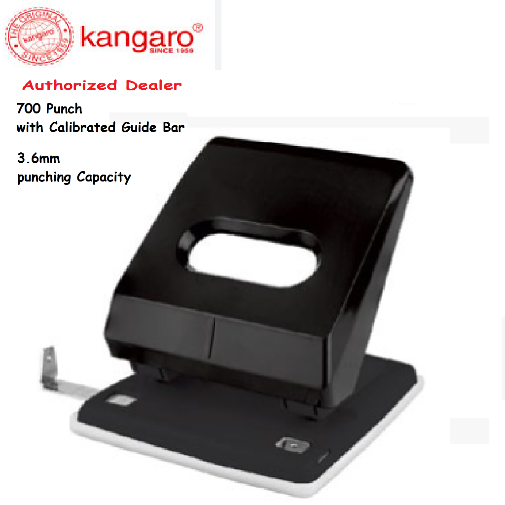 Kangaro DP-700 2 hole Paper Punch 700 with Calibrated Guide Bar ...