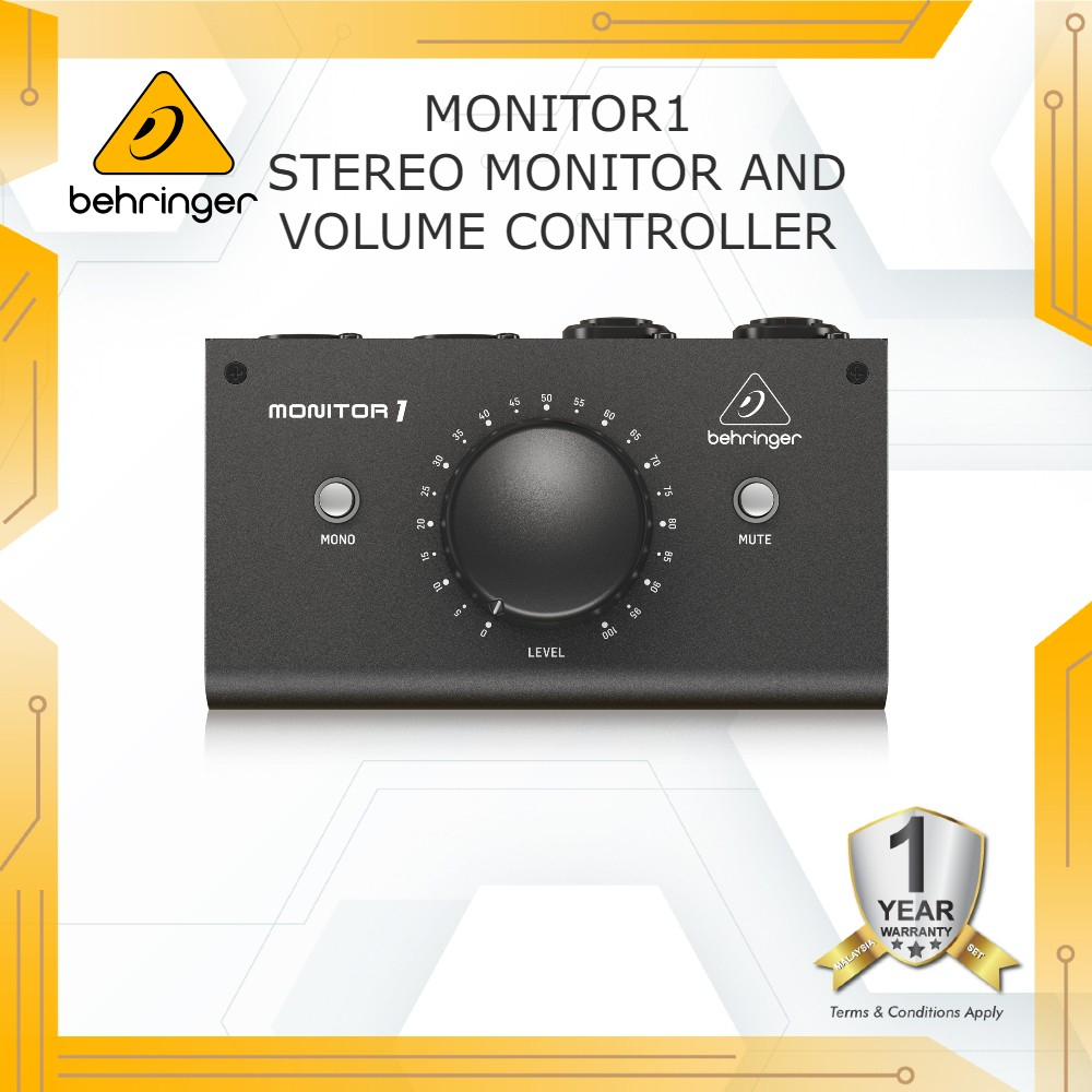 BEHRINGER MONITOR1 Premium Passive Stereo Monitor and Volume Controller ...
