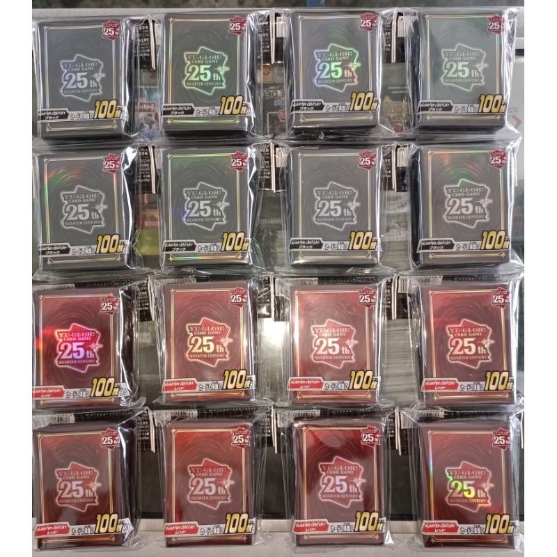 YUGIOH KONAMI Card Sleeve Duelist Card Protector Quarter Red and Black ...