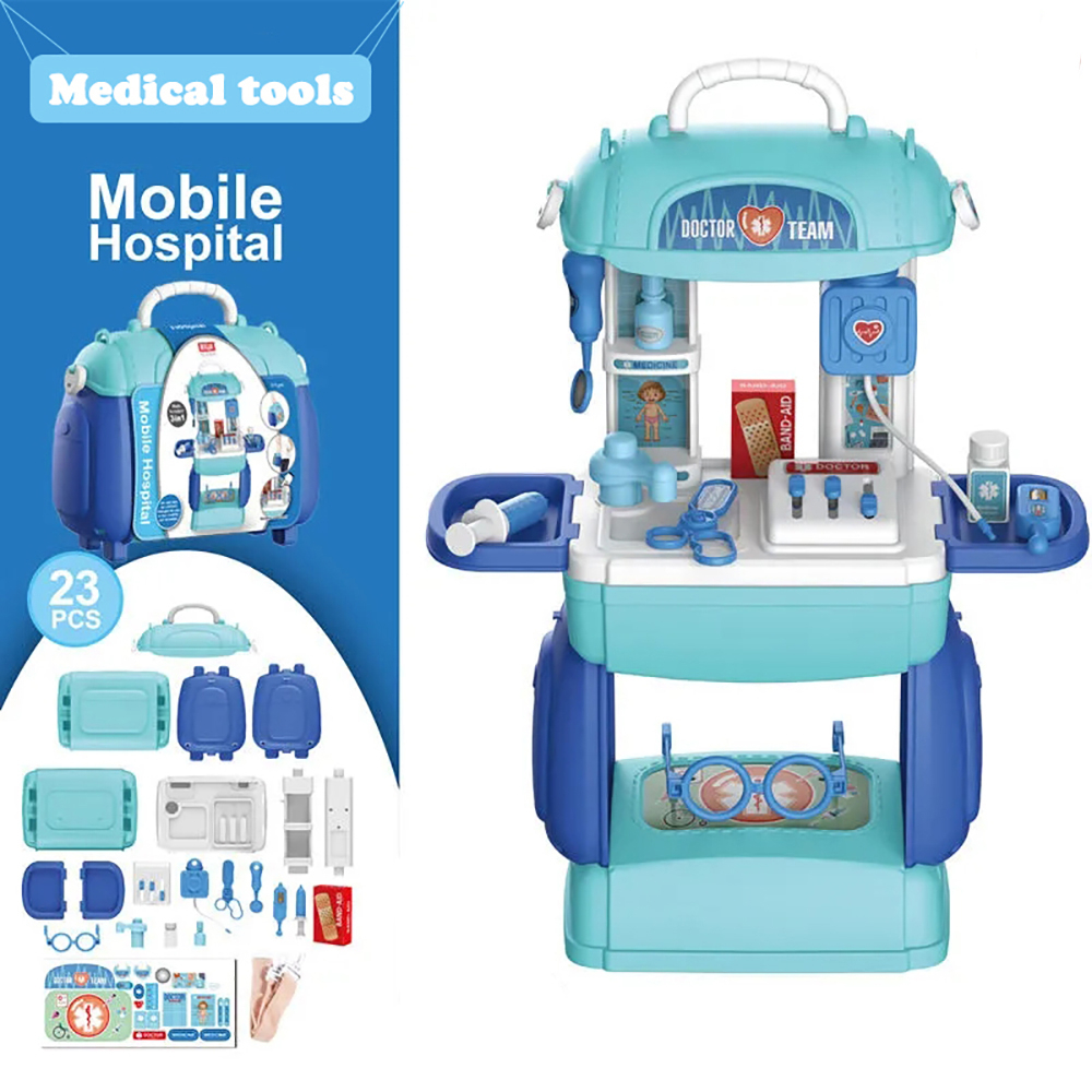 BOWA 3 in 1 Multi-function Mobile Hospital Doctor Medical Play Set Toy ...