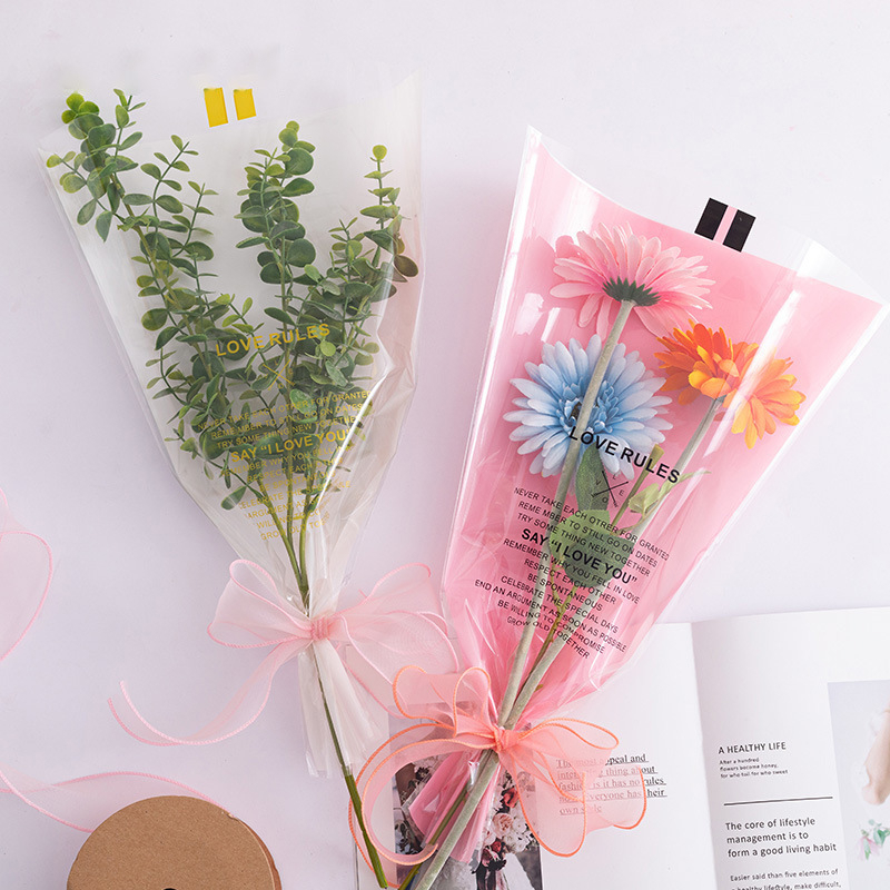 [10 - 50 pcs] Big Flower Wrapping Bags INS Bouquet Floral Arrangement ...