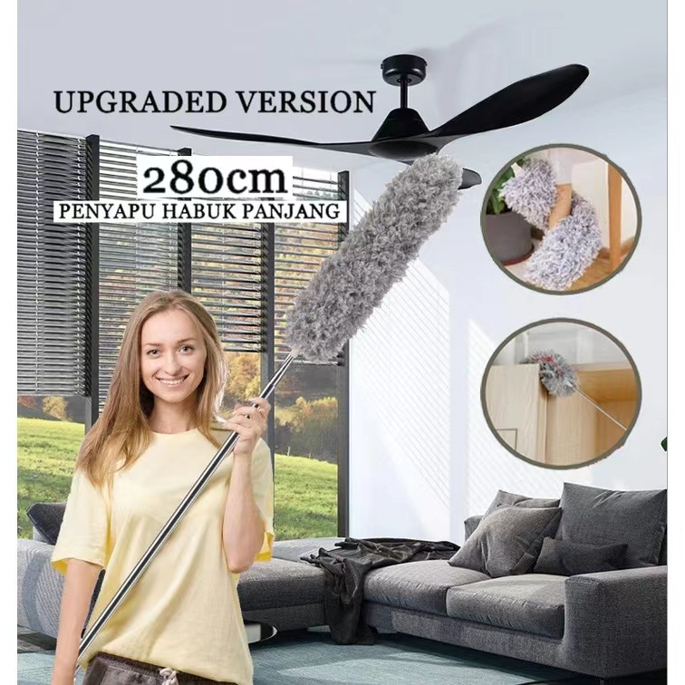 【280cm】Super Long Bendable Extendable Feather Duster Microfiber Dust ...