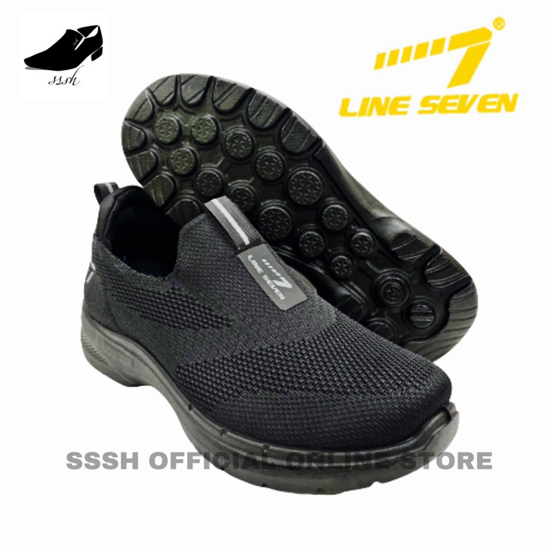 Line 7 Unisex slip on Breathable Running Sport Shoes / Kasut Sekolah ...