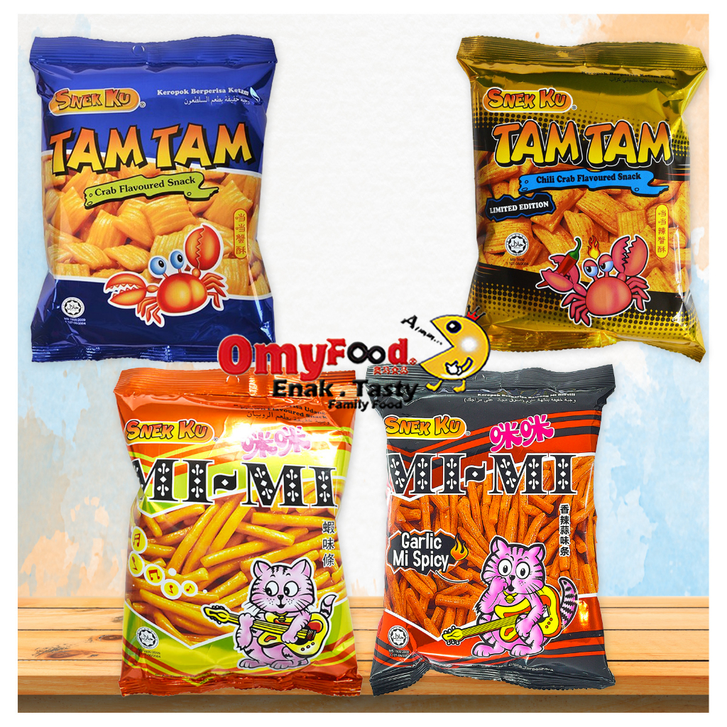 60g Big Pack Snek Ku Tam Tam / Mi Mi / Mi Mi Garlic Spicy/ Tam Tam ...
