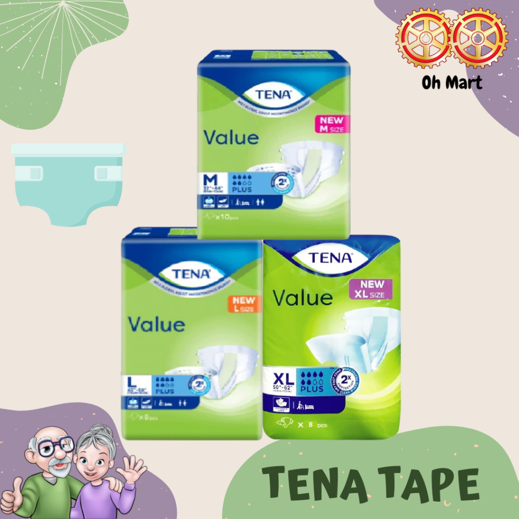 TENA Tape Adult Diapers | Shopee Malaysia