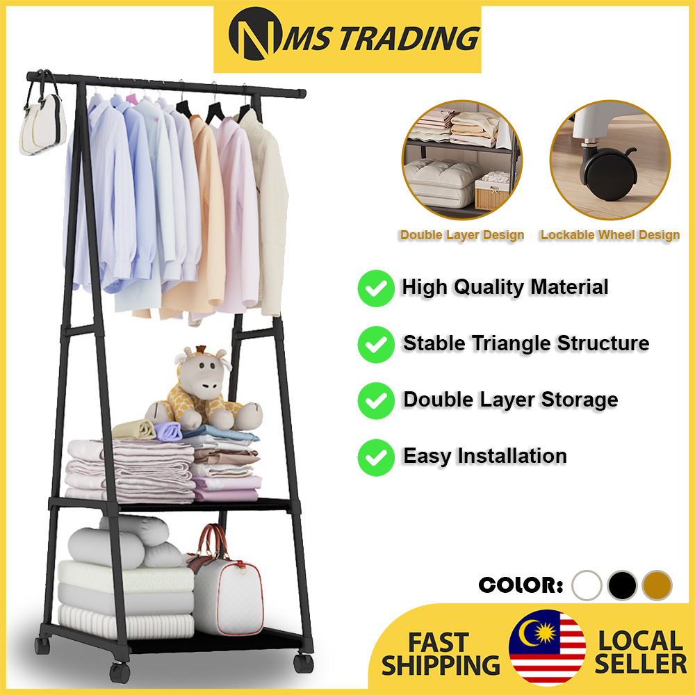 Triangle Cloth Rack Home Indoor & Outdoor Simple Clothes Hanger Storage ...