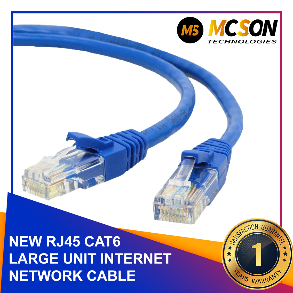MCSON TECH High Quality RJ45 CAT6 Large Unit Network Internet Ethernet ...