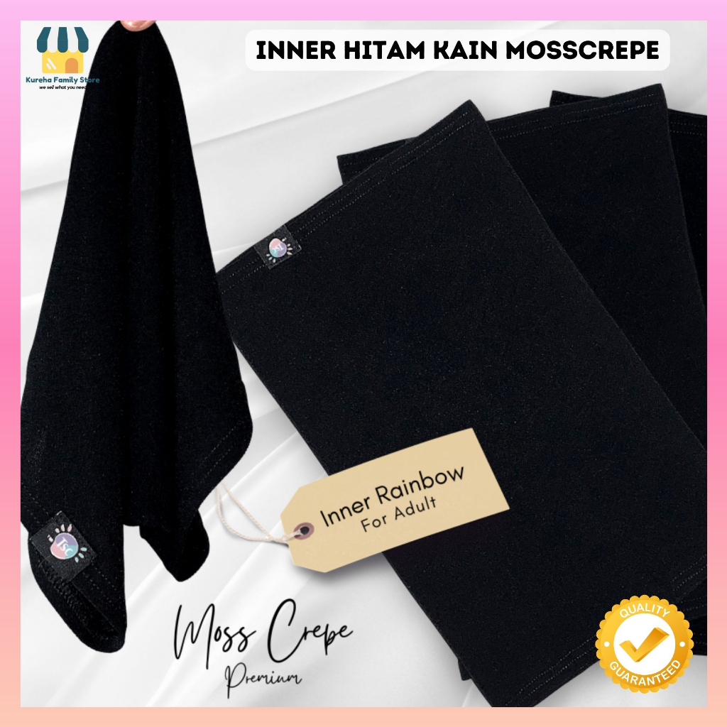 INNER Dewasa Kain Moss Crepe Tak Sakit Telinga Anak Tudung Adults Inner ...