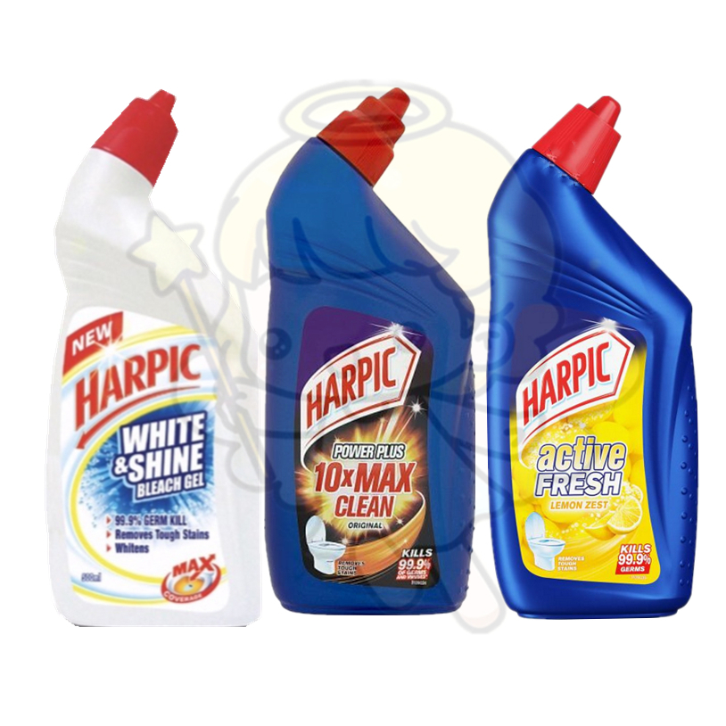 [READY STOCK] Harpic Active Disinfectant Toilet Bowl Cleaner Lemon Zest /Power Plus 10x Max ...
