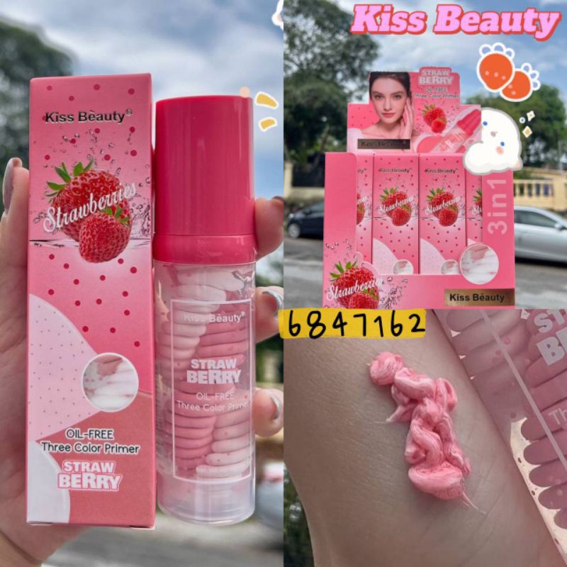 KISS BEAUTY STRAWBERRY PRIMER | Shopee Malaysia