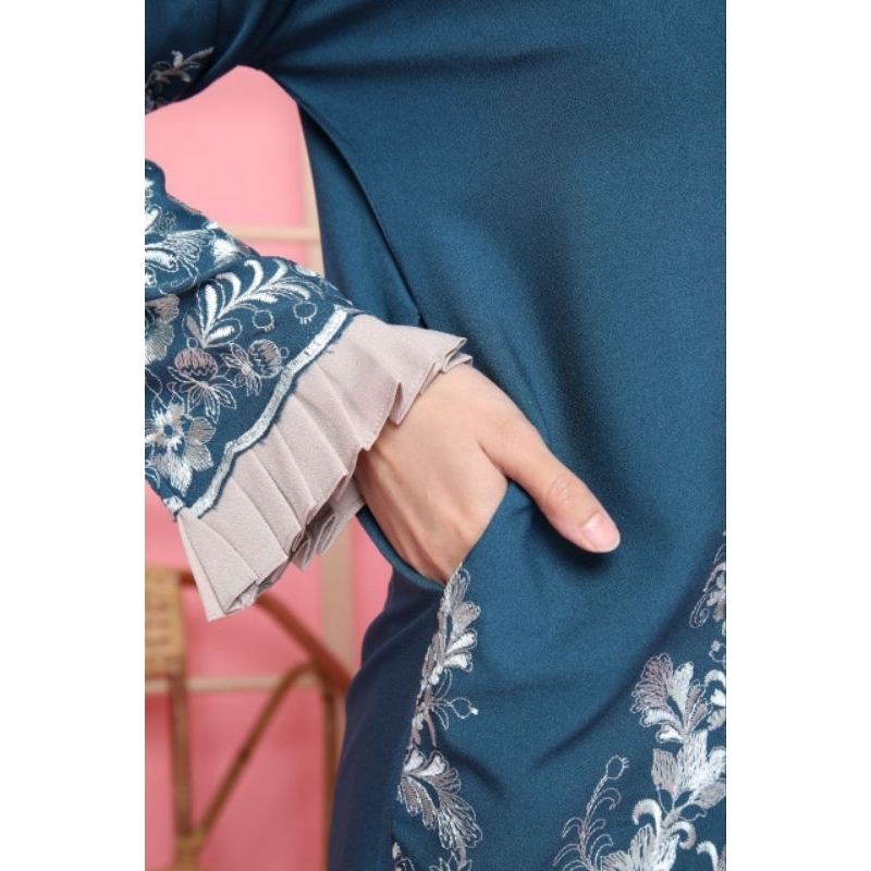 kurung sulam Qadeeja | Shopee Malaysia