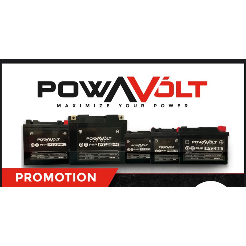 BATTERY POWERVOLT (MOTORCYCLE ) | Shopee Malaysia