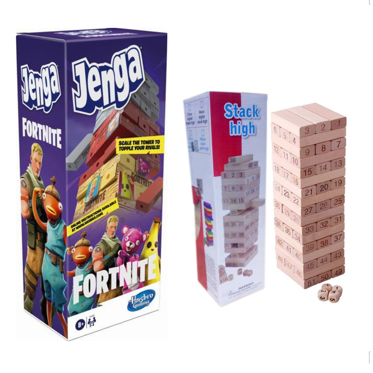 Buy 1 Free 1 [ORIGINAL Hasbro] Jenga: Fortnite Edition Block Stacking ...