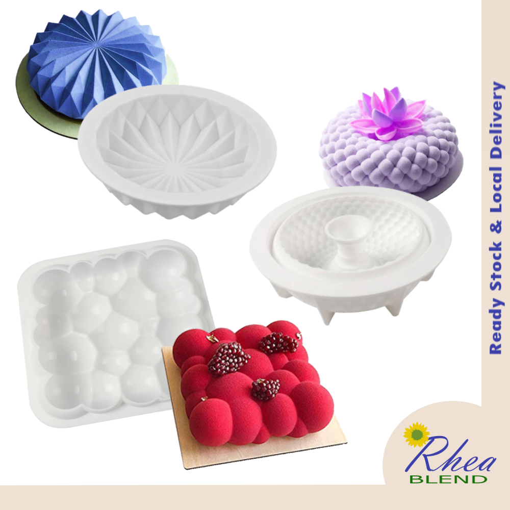 Medium Cake Silicone Mold Square Cloud Diamond Origami Elegant ...