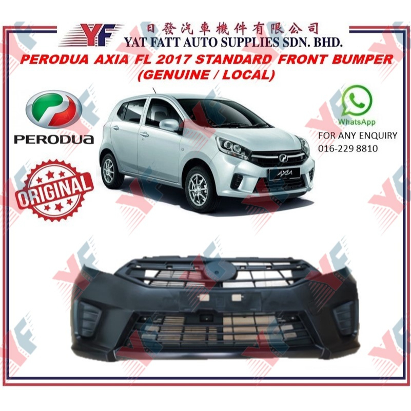 PERODUA AXIA 2017 FL STANDARD FRONT BUMPER (GENUINE / LOCAL) | Shopee ...
