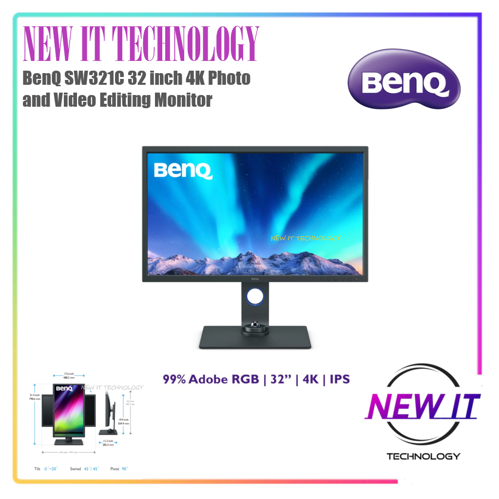 BenQ SW272Q 2K|SW272U 27"4K|SW321C 32" 4K UHD Photo&Video Editing ...