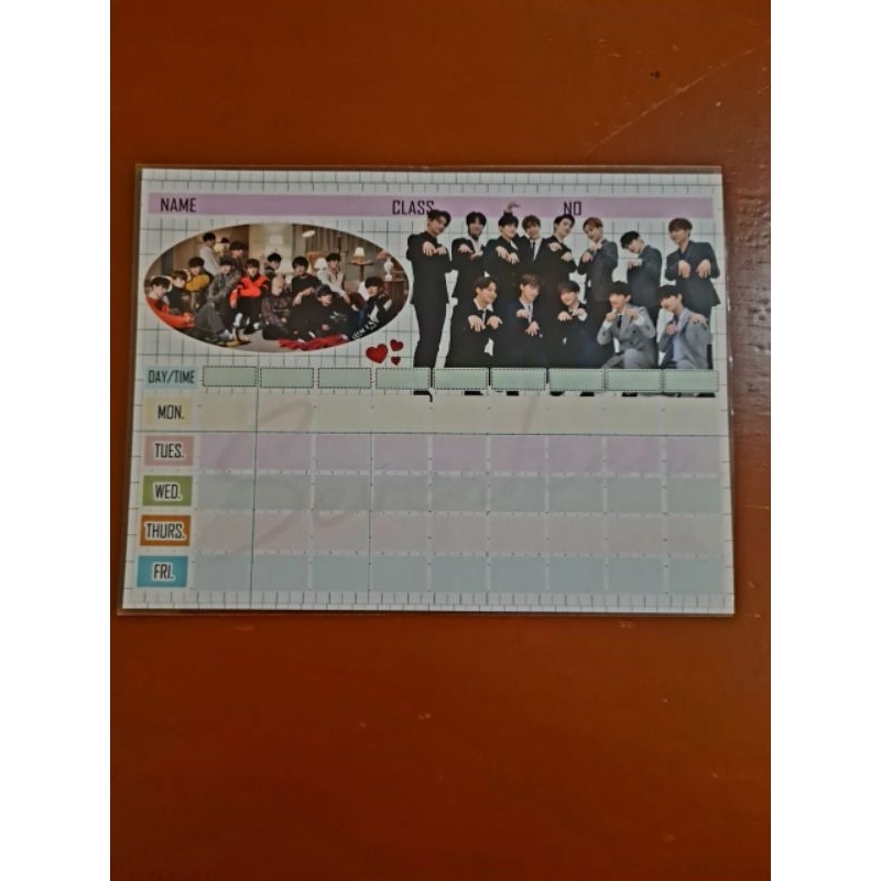 KPOP SCHOOL TIMETABLE ( TXT AND SEVENTEEN) | Shopee Malaysia