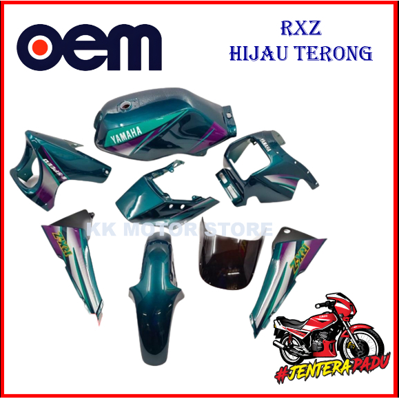(100% OEM !!!) COVERSET RXZ BOSS OEM HIJAU TERONG (FULL TANAM) | Shopee ...