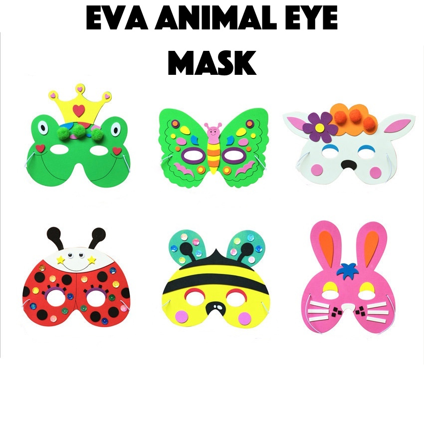 EVA DIY Animal Eye Mask | Cartoon Fashion Children Face Mask | Pre-Cut ...