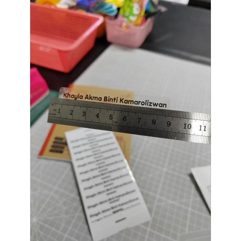 STICKER NAMA TRANSPARENT/MIRROKOT 8X1CM (ADA FREE GIFT) | Shopee Malaysia