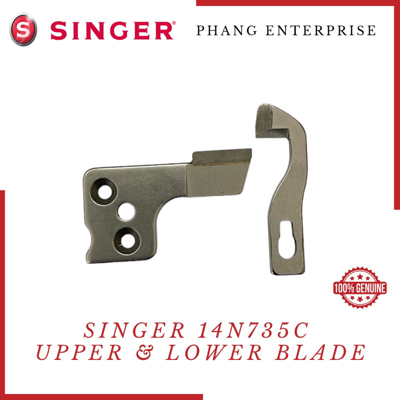SINGER 14N735C Lower & upper blade for overlock sewing machine | Shopee ...