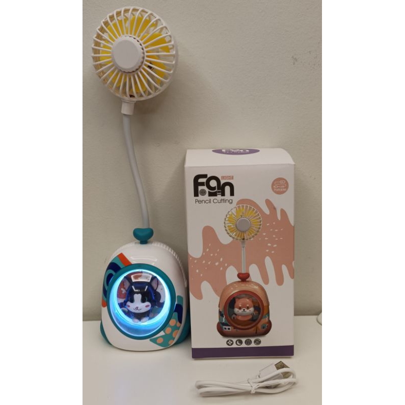 Mini Fan Light Pencil Cutting LED Pet Cabin Table Lamp | Shopee Malaysia