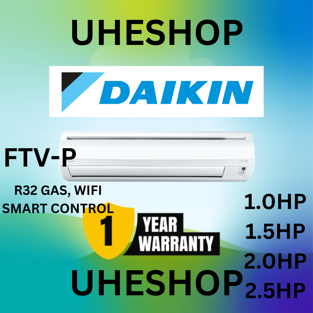 DAIKIN R32 WIFI AIR COND NON INVERTER FTV28P 1HP 1.5HP 2HP 2.5HP ...