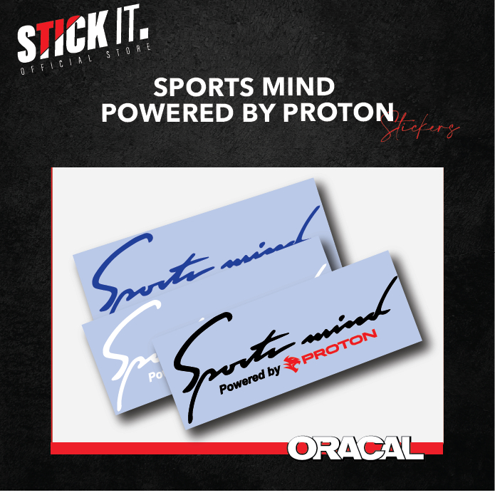 [READY STOCK] SPORTS MIND POWERED BY PROTON CAR STICKER | Shopee Malaysia